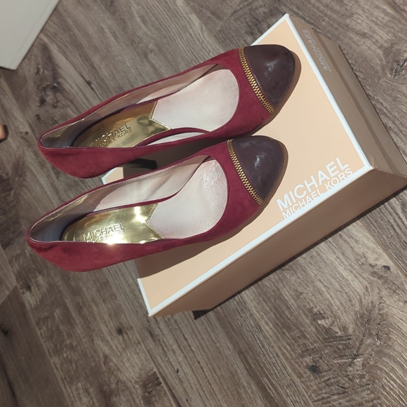 Michael Kors | Shoes | Michael Kors Bordeaux Heels | Poshmark